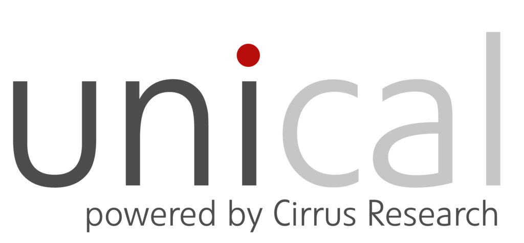 Unical logo inverse - Cirrus Research plcCirrus Research plc
